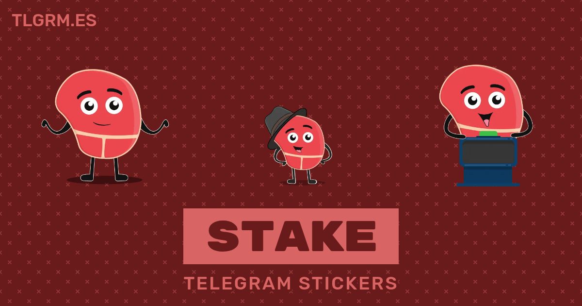 Pack de stickers animados para Telegram «Stake»
