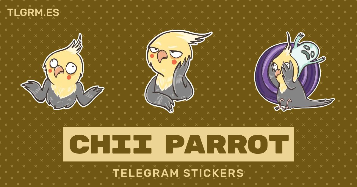 Pack de stickers para Telegram «Chii Parrot»